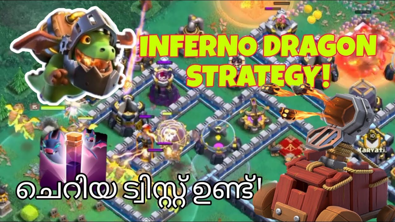 Inferno Dragon Strategy-Modified!!ഒരു Change ഒക്കെ നല്ലതാ!!Clash of ...