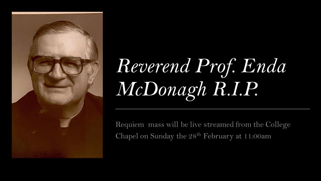 Funeral of Rev. Professor Enda McDonagh - YouTube