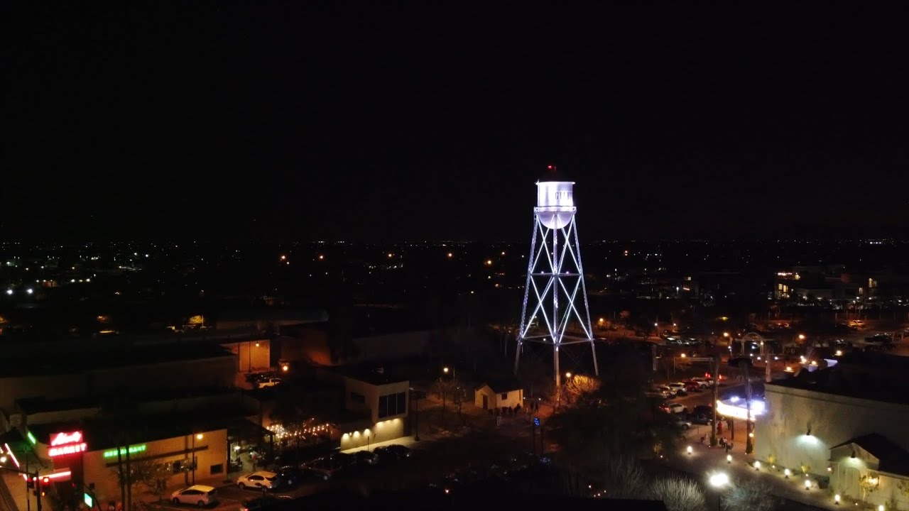 Gilbert At Night Drone footage - YouTube
