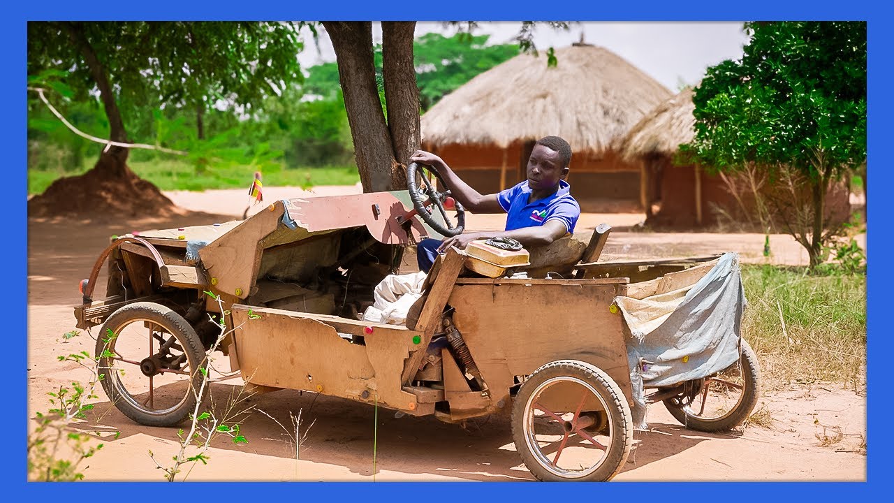 How this boy made the first car in his Village - YouTube