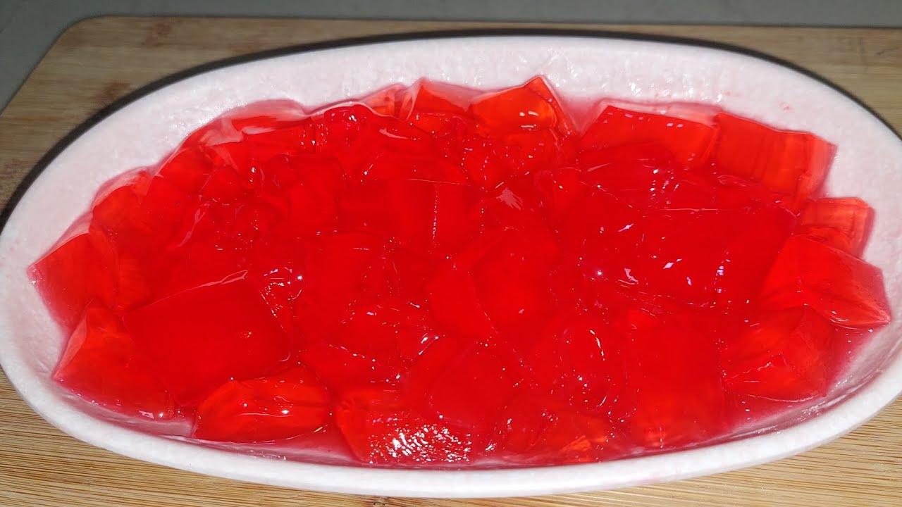 Raspberry flavour jelly || How to make instant jelly recipe with blue ...