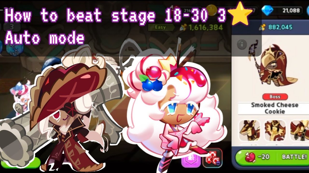 cookie run kingdom | tutorial how to beat 18-30 3⭐auto mode| CRK - YouTube