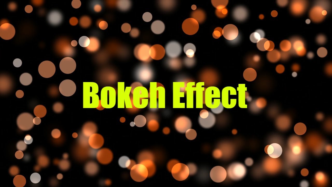 Bokeh Particles Effect Overlays - black screen effect (Free download ...
