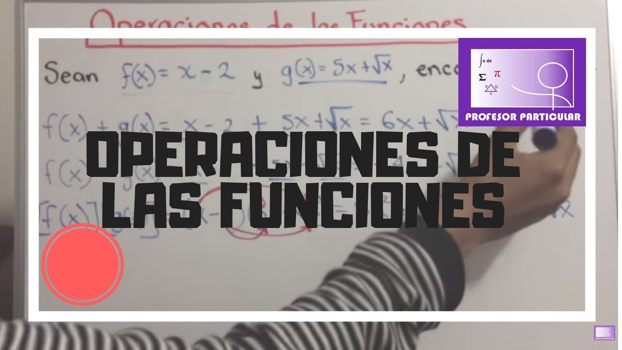 Operaciones con funciones | suma, resta, producto, cociente, cofunción ...