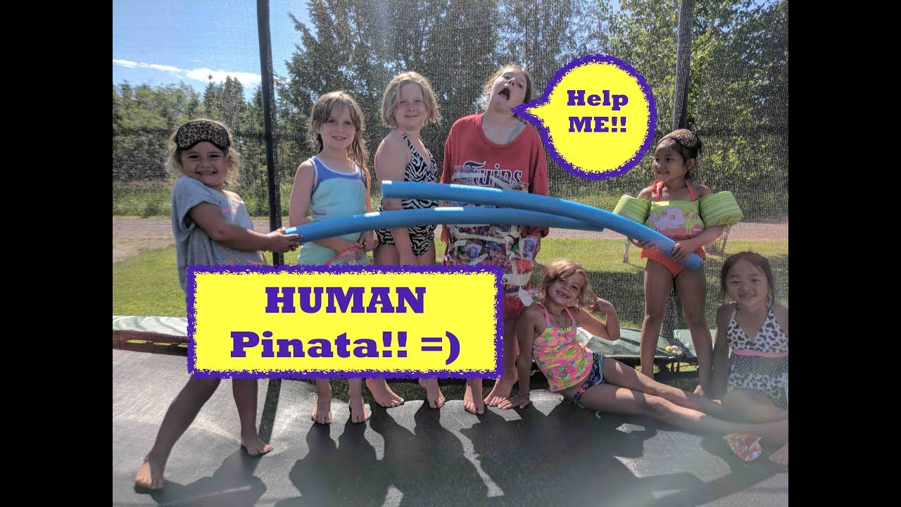 HUMAN Pinata!!! SO MUCH FUN!! - YouTube