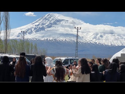 Ağrı dağı manzaralı Iğdır Kerimbeyli düğünü