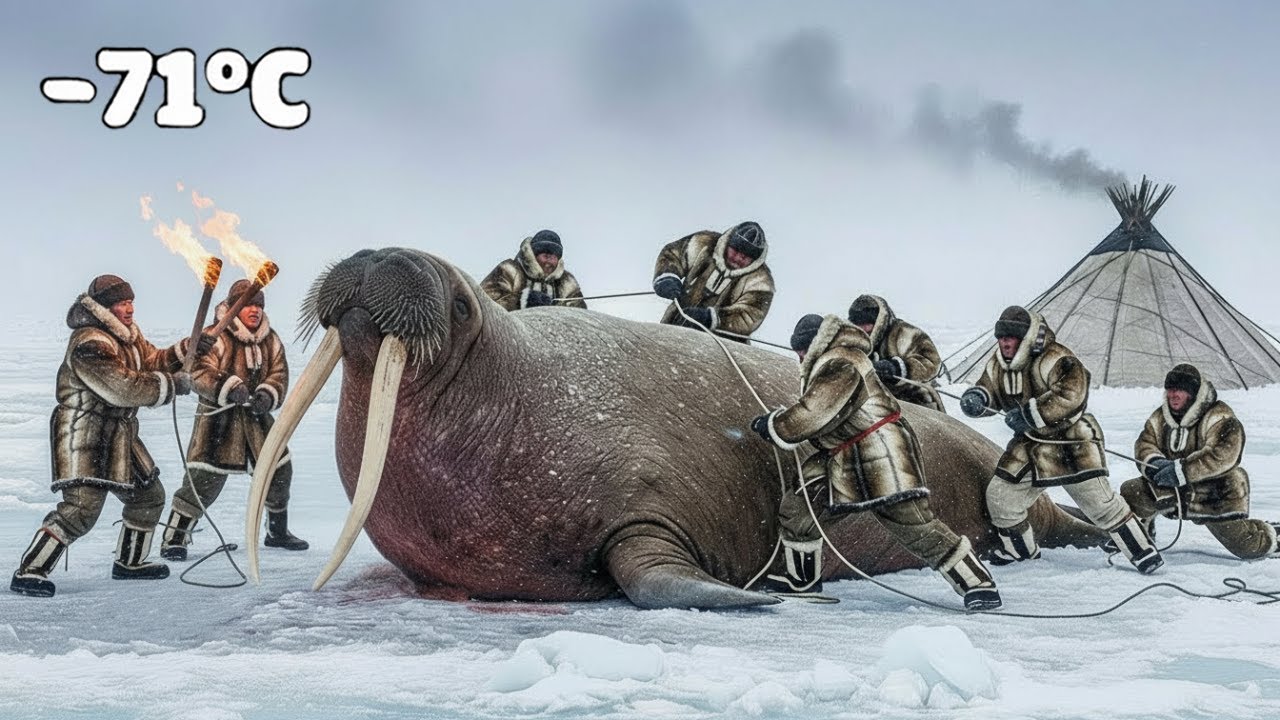 5,000kg Walrus Hunt at −71°C in Yakutia | Feeding a Frozen Arctic ...