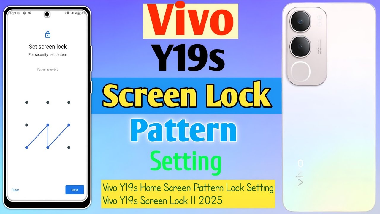 How To Vivo Y19s Home Screen Pattern Lock Setting/Vivo Y19s Screen Lock ...