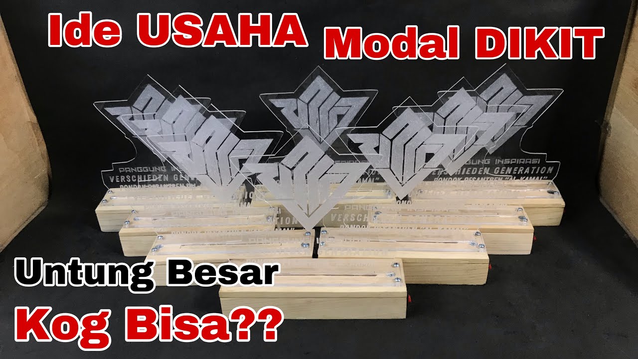 IDE USAHA Membuat Ukiran VANDEL | DIY Souvenir Ukir Akrilik - YouTube