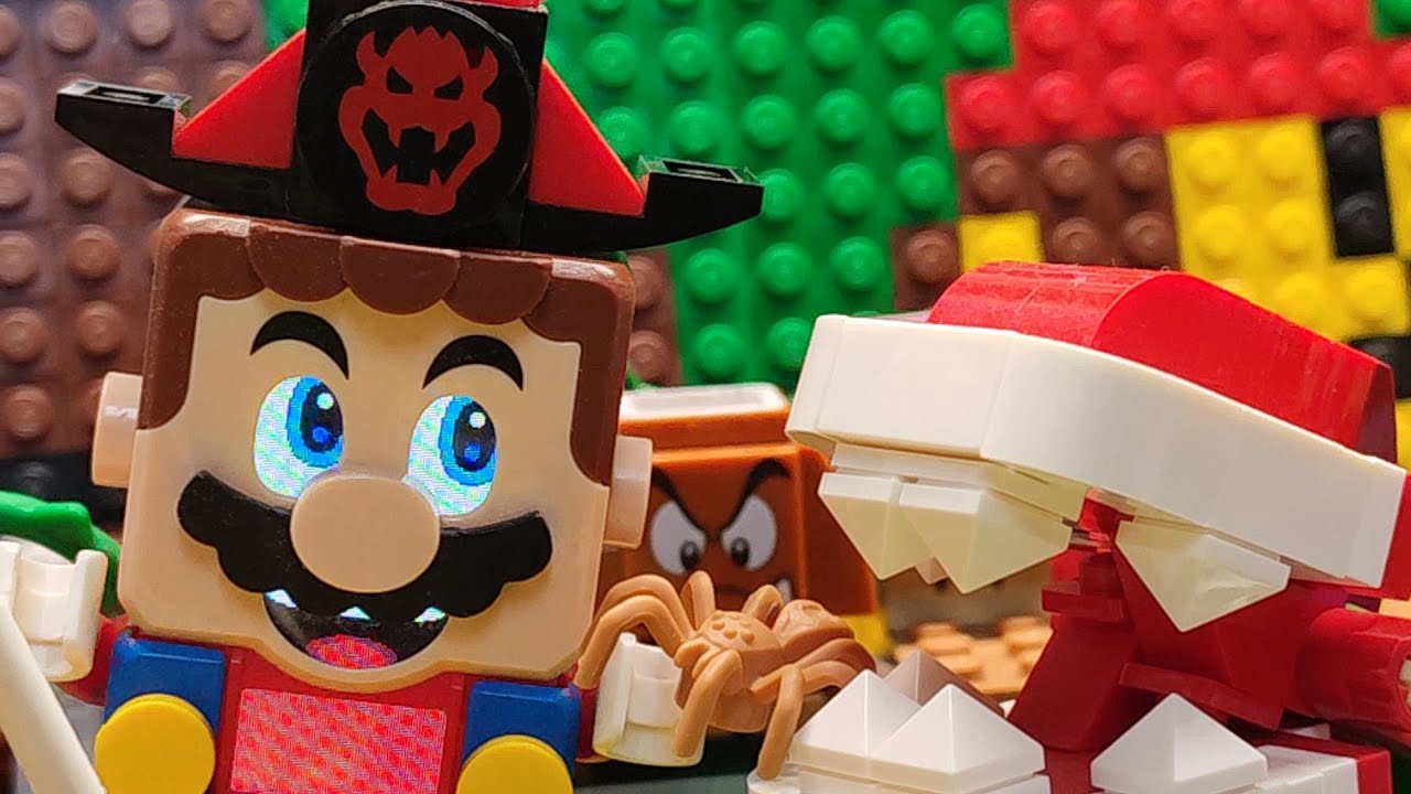 LEGO Mario Low Battery Pirate Power UP vs Crazy Swamps MOC Level - YouTube