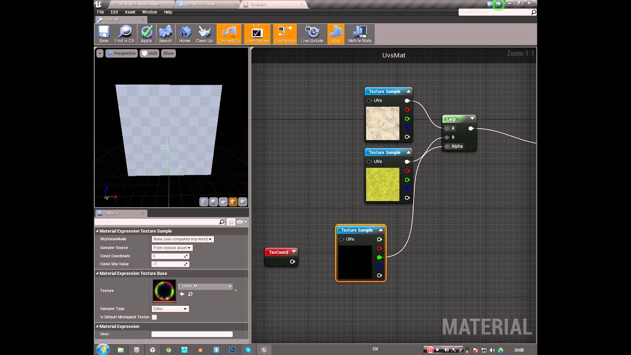 [UE4] Material Course - UV coordinates - YouTube