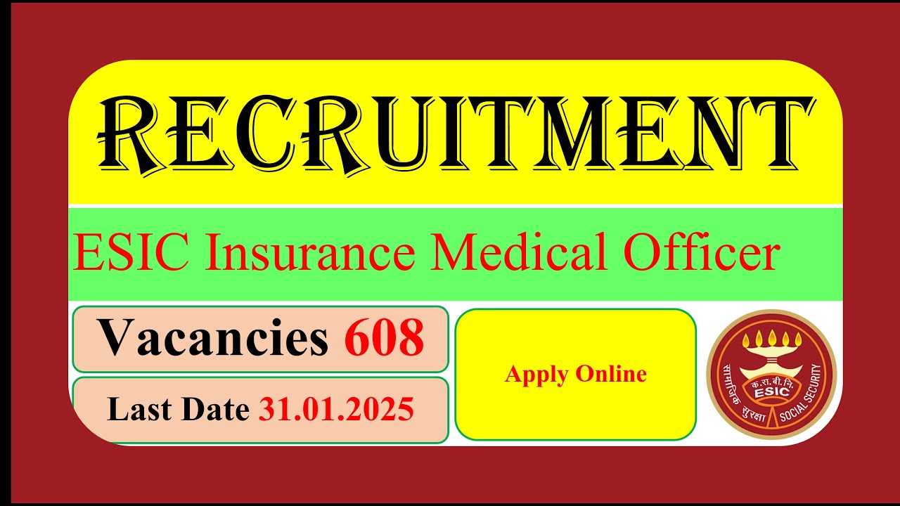 ESIC IMO Grade II ఉద్యోగాలు | 608 పోస్టులు | ESIC Insurance Medical ...