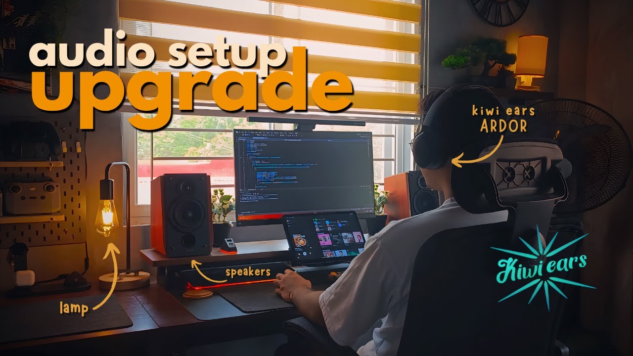 gaming vlog & desk setup upgrade | unboxing audio gear + cozy gaming ...