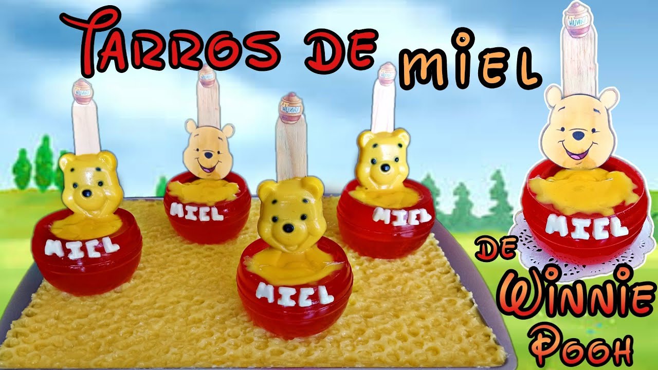 Gelatinas de Winnie Pooh / Tarros de miel de winnie pooh - YouTube
