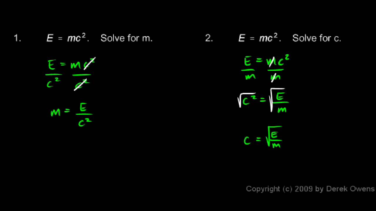 Algebra Review 13.1 - Formulas - YouTube
