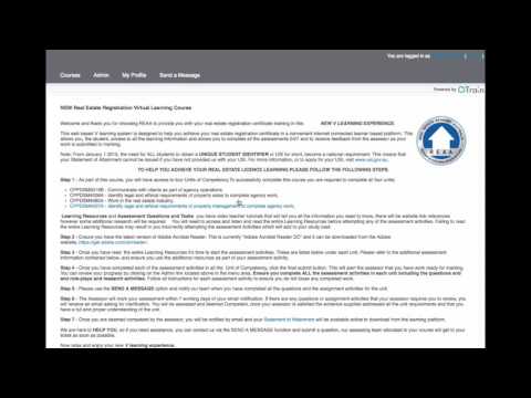 REAA V-Learning Course Tutorial