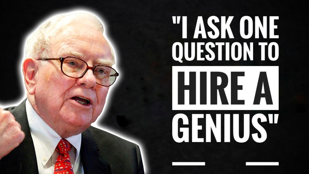 I ask one question to hire a genius | Warren Buffett - YouTube