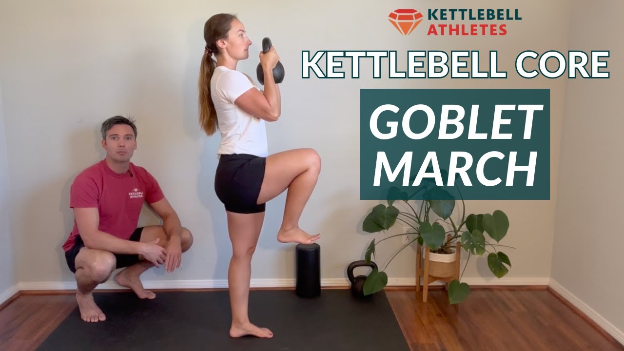 Kettlebell Goblet March | Functional Core Exercise | Kettlebell ...