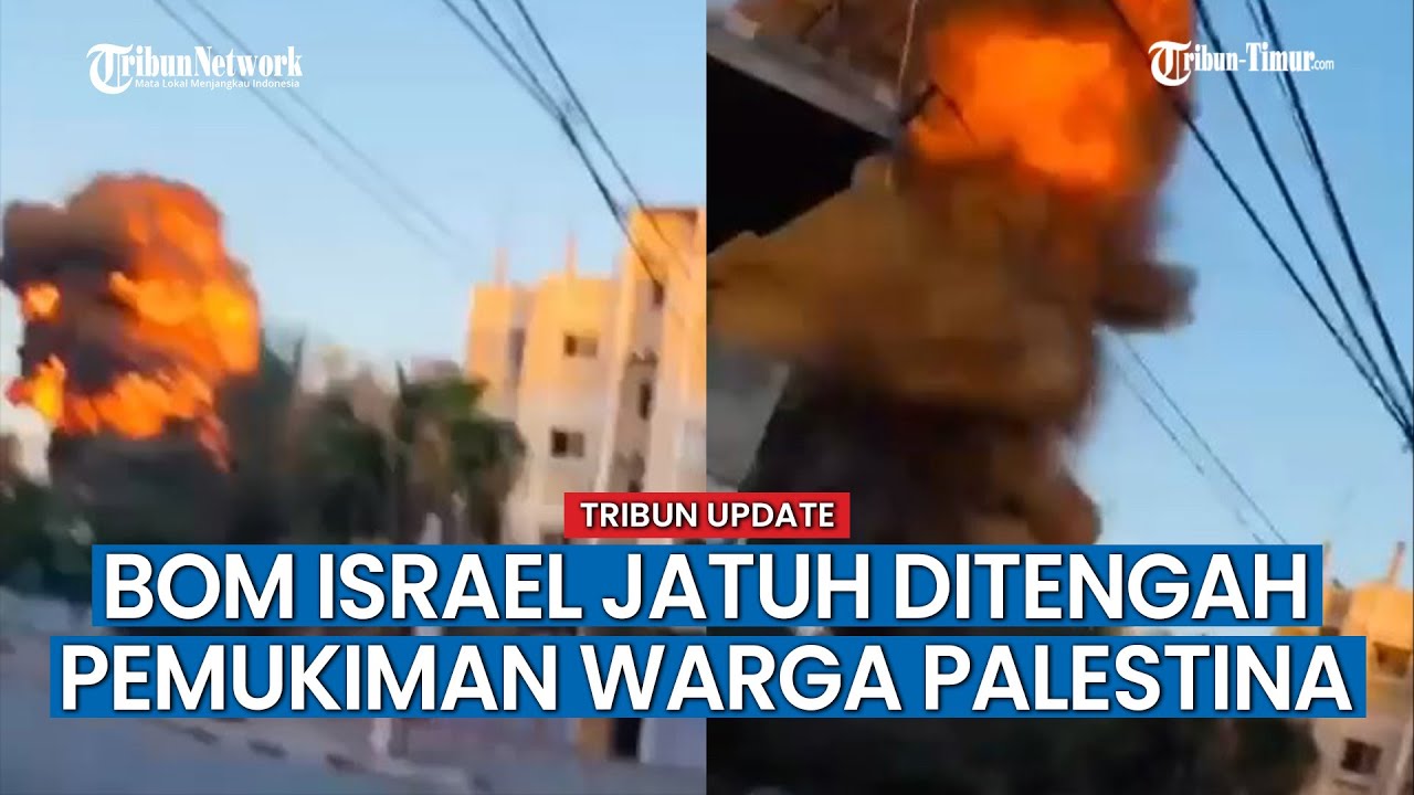 Kejam! Bom Israel Kembali Sasar Pemukiman Warga Palestina - YouTube