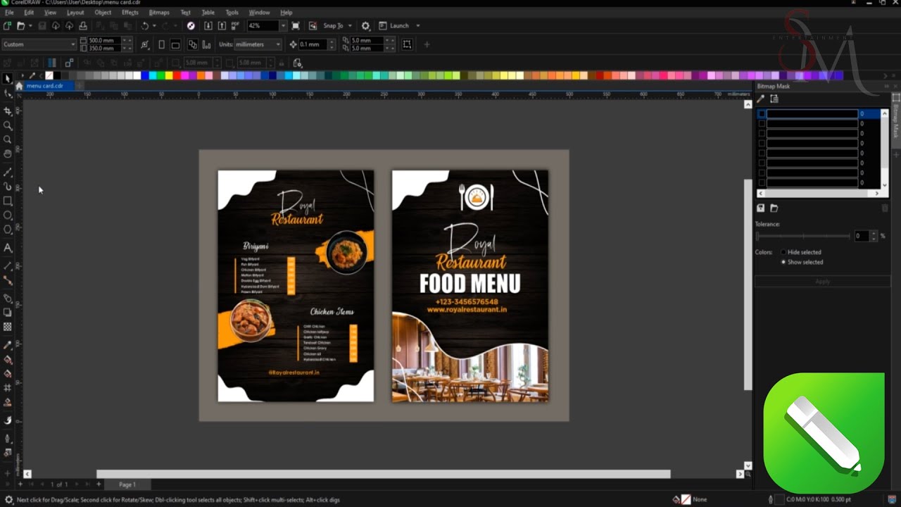 HOW TO CREATE A RESTAURANT MENU CARD DESIGN IN CORELDRAW 2024 II ...
