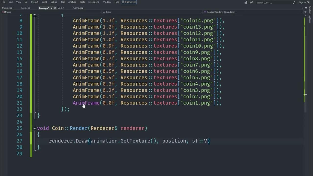 Dynamic Object Spawning System And Animated Coins Sfml Advanced Game 20 Youtube