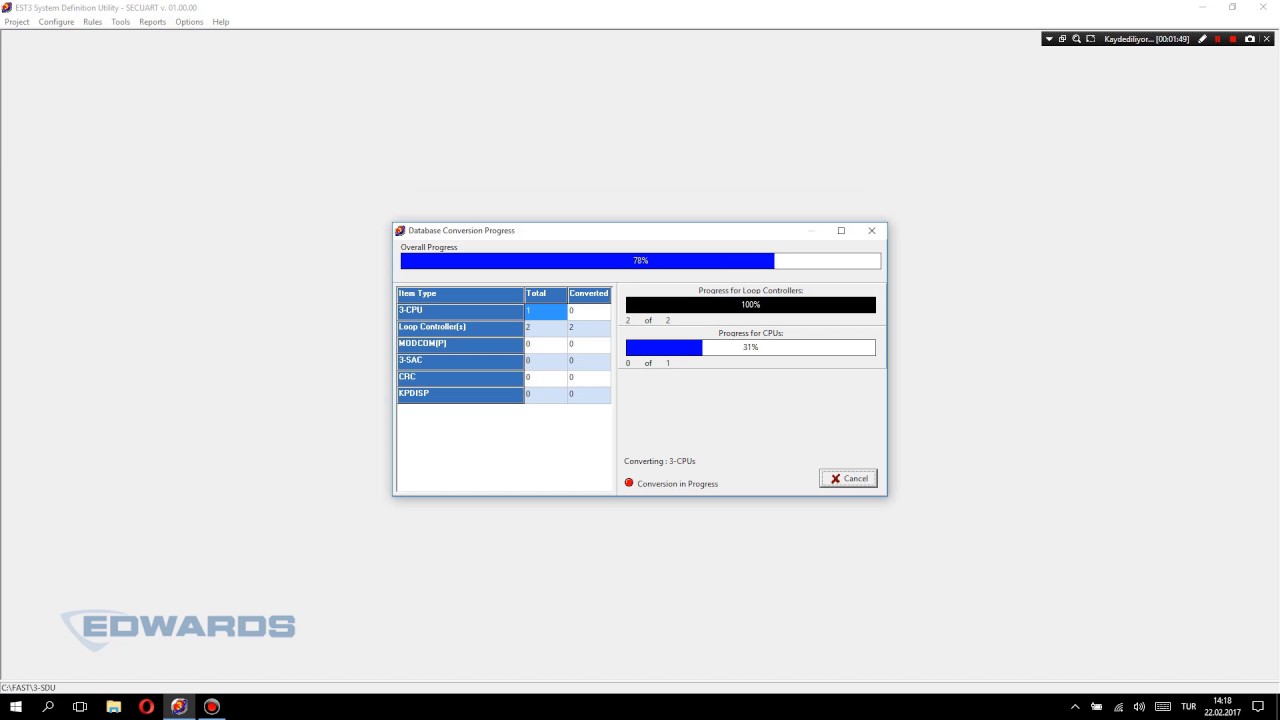 Edwards EST3 - SDU Time Control Command Test - YouTube