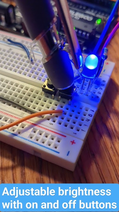 Using Push Buttons to Adjust the Brightness of an LED - YouTube