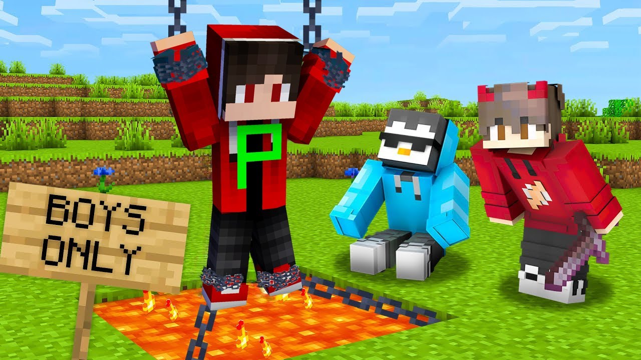 I Went UNDERCOVER on a 'BOYS ONLY' Minecraft Server! - YouTube
