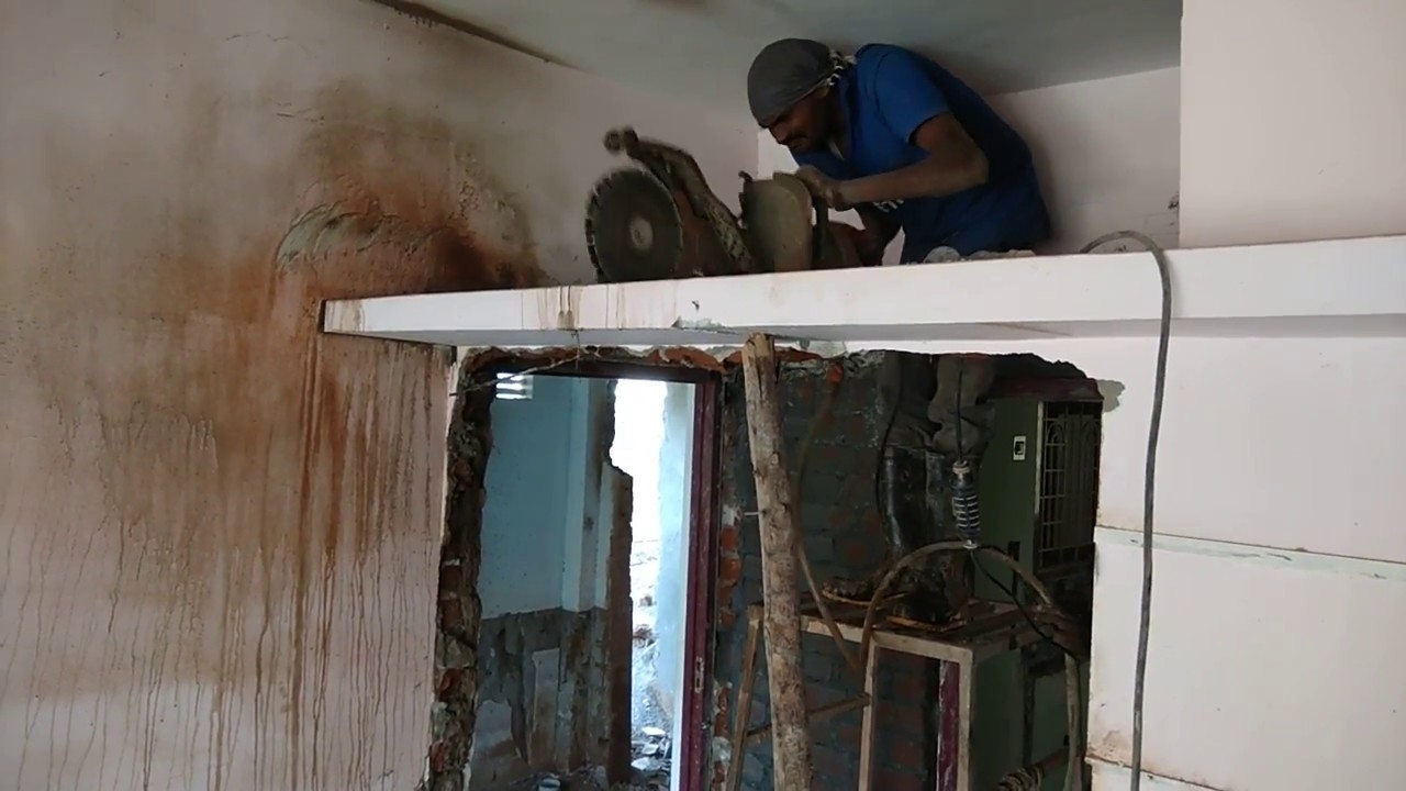 Low Level concrete slap cutting - YouTube