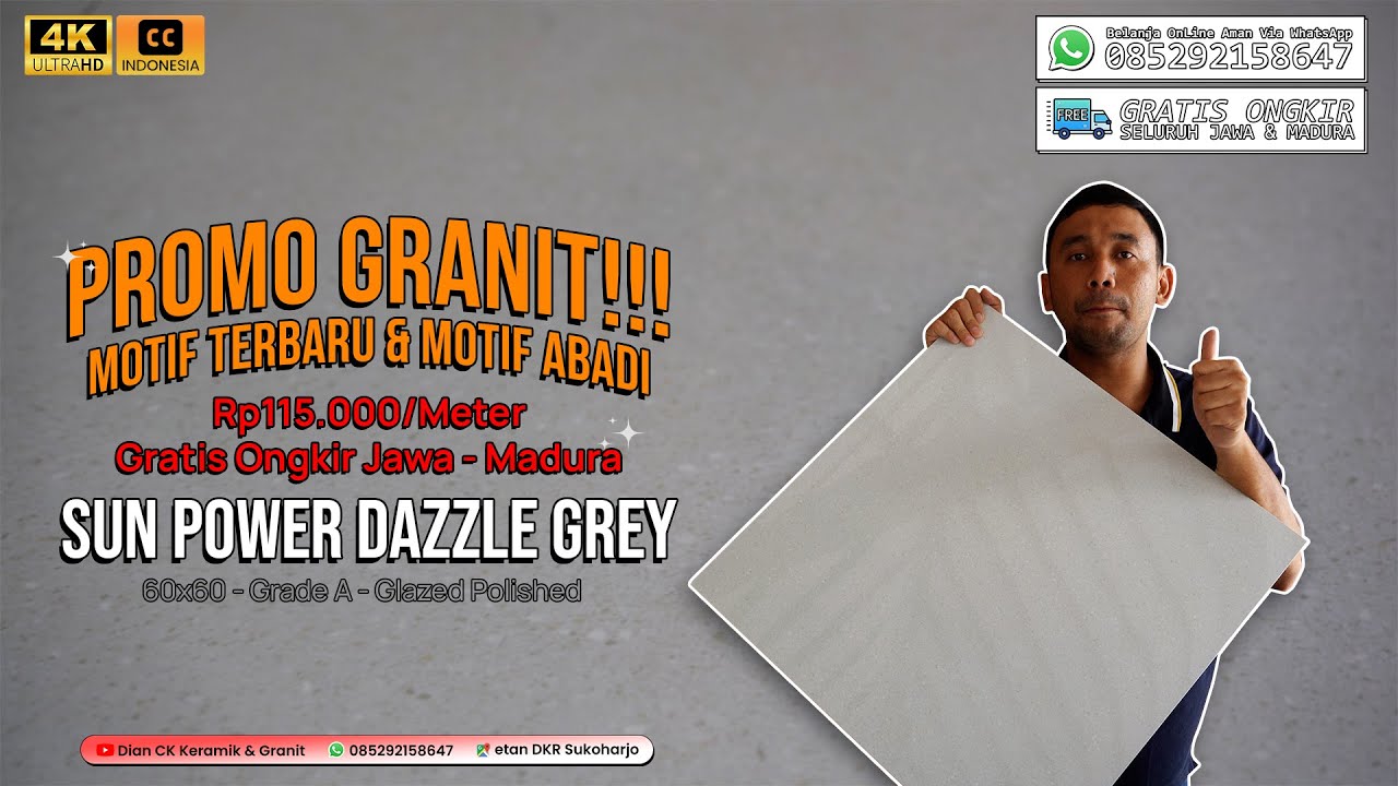 PROMO GRANIT GLAZED POLISHED SUN POWER KW 1 Rp115 000 Meter Rp165 600 PROMO GRANIT GLAZED POLISHED SUN POWER KW 1 Rp115 000 Meter Rp165 600
