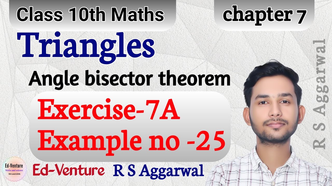 Triangles | Example no.25 Exercise 7A | Class 10th Maths RS Aggarwal ...
