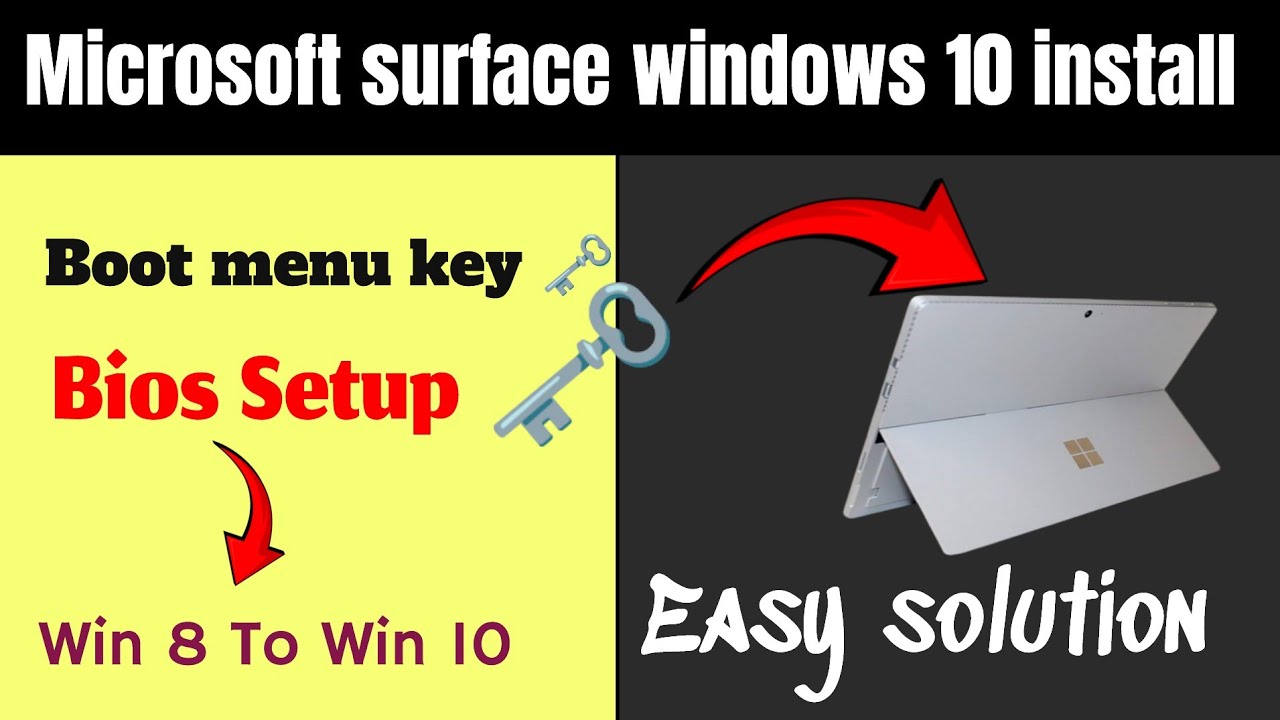 Microsoft surface Pro 3 USB Boot key | Microsoft surface windows 10 ...