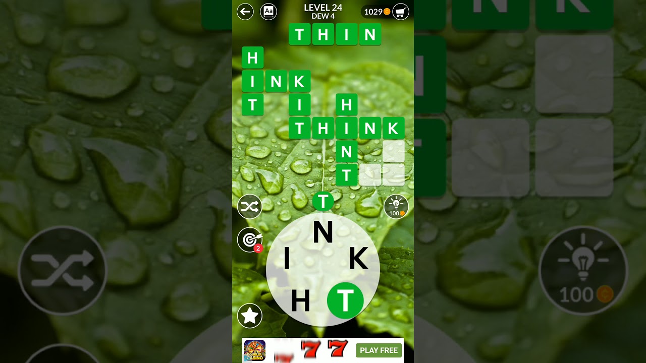 Wordscapes levels 21 - 30and you have done it - YouTube