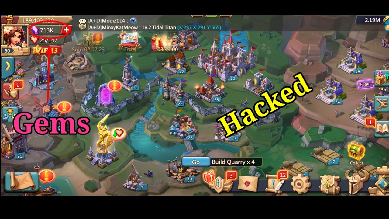 Lords Mobile Mod Apk 😈 Unlimited Gems and Traning Speed by Ninja FF ...