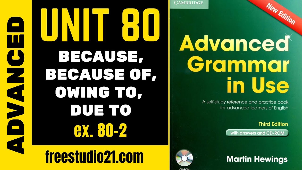 Advanced Grammar in Use | Unit 80-2 | BECAUSE, BECAUSE OF, DUE TO ...