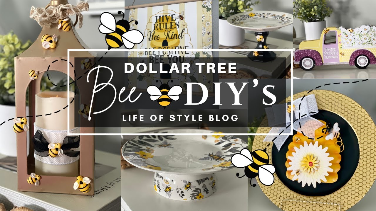 Dollar Tree Bee Decor DIY for Spring & Summer | Easy and Quick Dollar ...