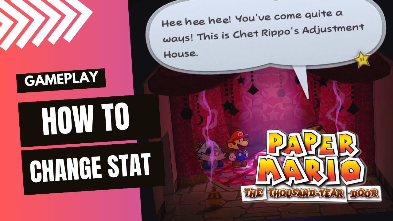 PAPER MARIO THE THOUSAND YEAR DOOR CHANGE STAT SECRET LOCATION CHET ...