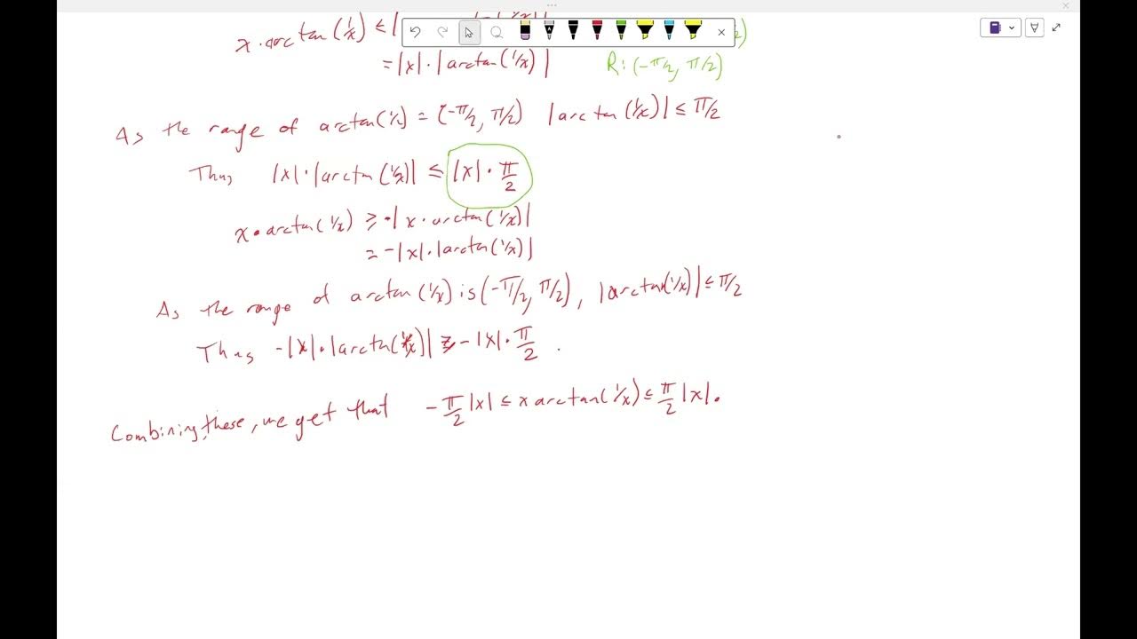 Squeeze Theorem Example - YouTube