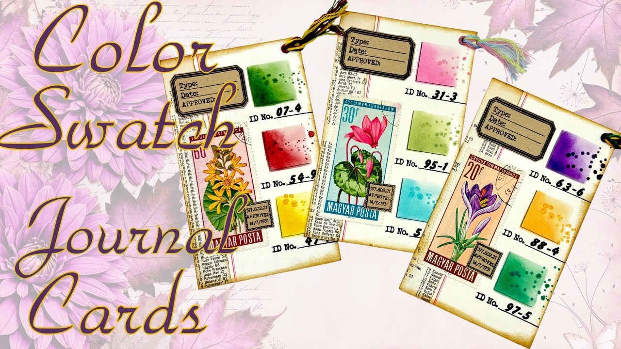 LET'S MAKE VINTAGE JOURNAL CARDS USING COLOR SWATCHES FOR CREATIVE ...