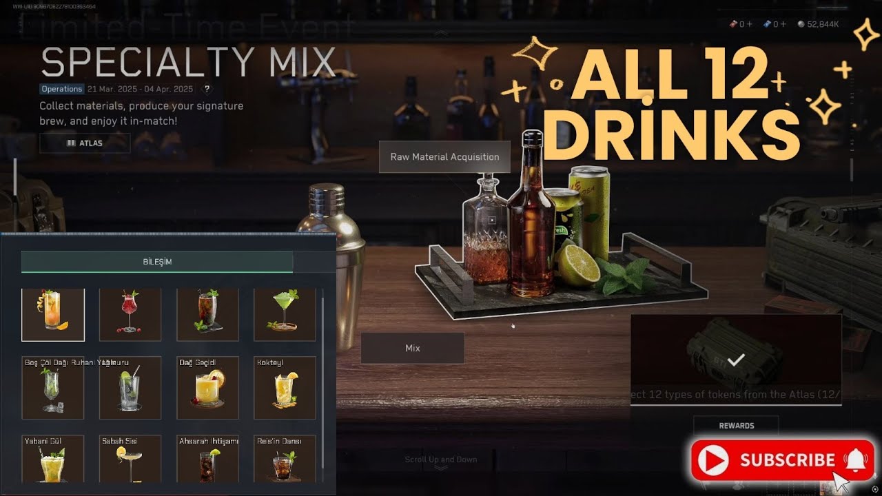 Specialty Mix Event - All 12 Drinks - #deltaforce - YouTube