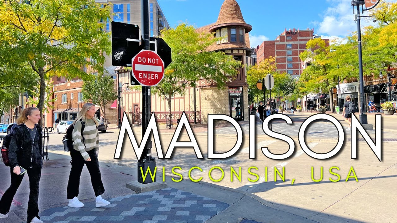 A drive through of Downtown Madison, Wisconsin USA 🇺🇸 4K UHD - YouTube