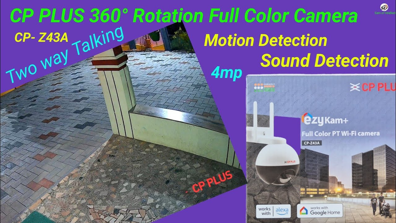 360°Rotation Camera, 4mp Full color wifi camera, Motion detection ...