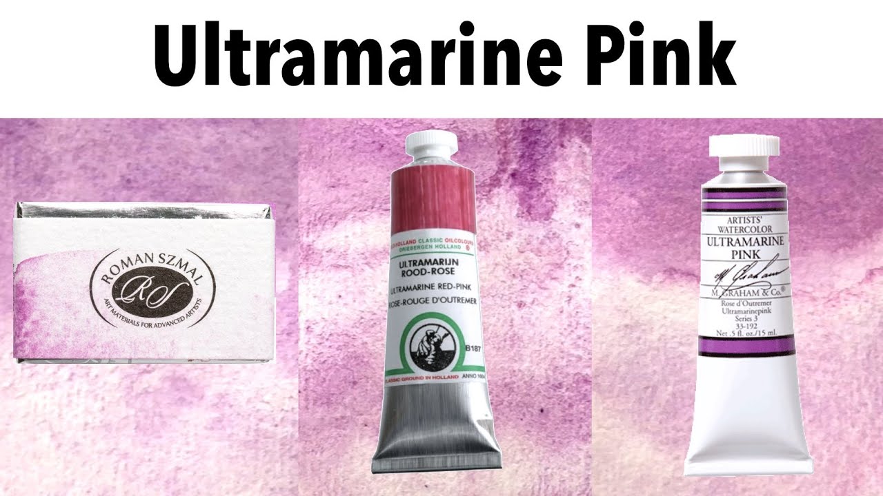 Ultramarine Pink PR259 Watercolor Comparison - Roman Szmal, Old Holland ...