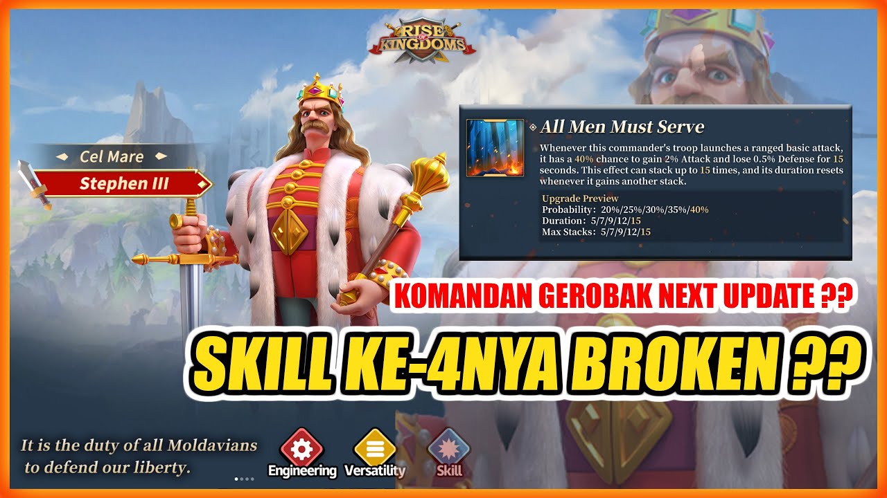 SKILL KE 4 KOMANDAN STEPHEN ROK BROKEN TERLALU OP ?? NEXT UPDATE ...