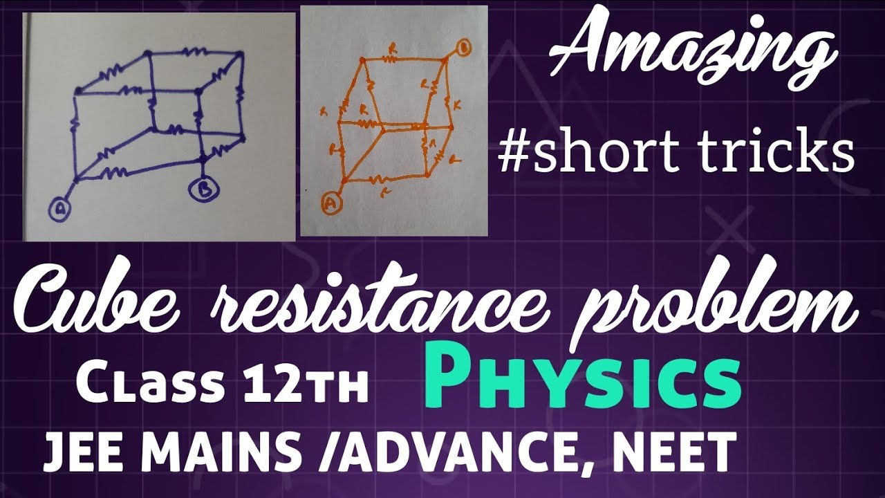 cube resistance problem|Short tricks|Class 12/JEE MAINS/ADV/NEET ...