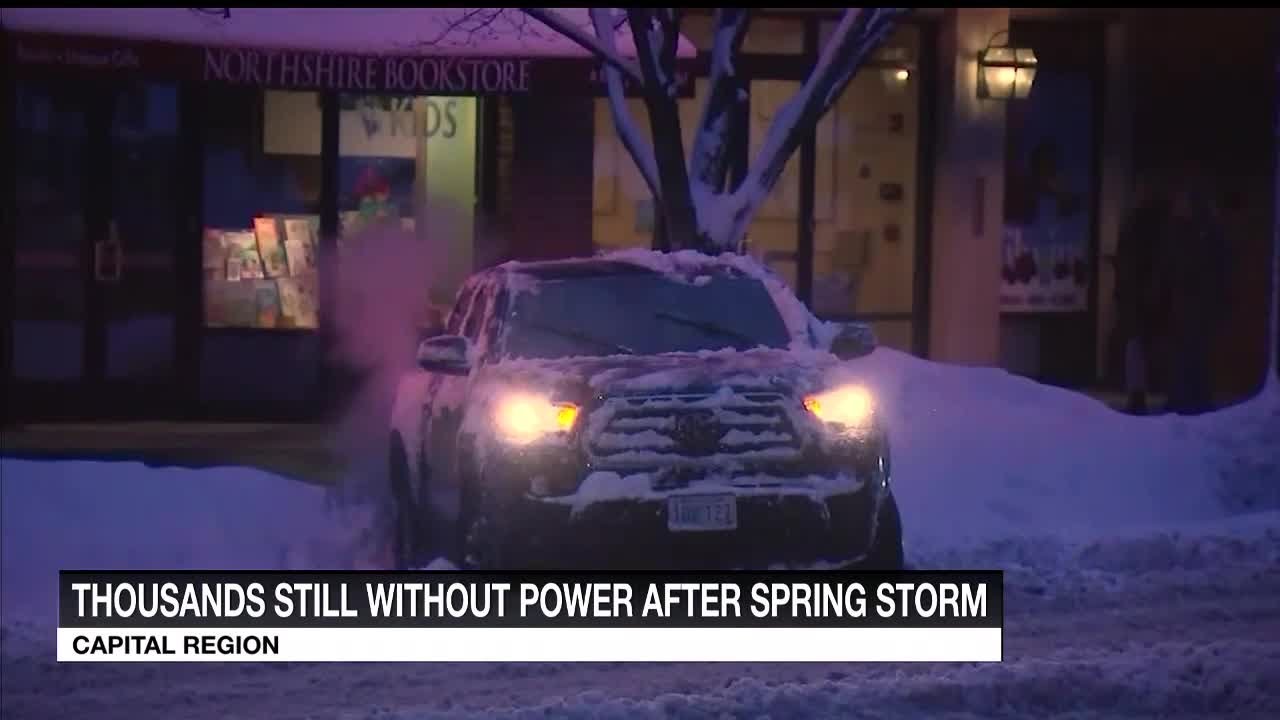 Thousands still without power after icy spring storm - YouTube