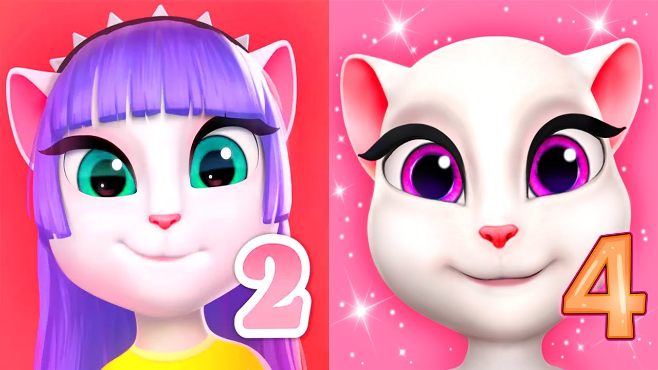 My Talking Angela 2 Vs My Talking Angela 4 Escapes All Levels | Android ...
