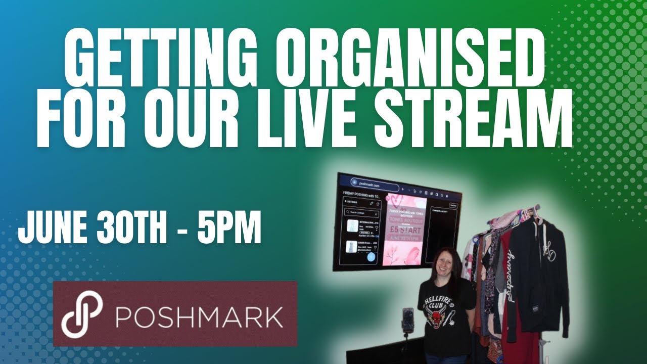 Our Poshmark UK set up - Getting ready for tomorrows live show ...