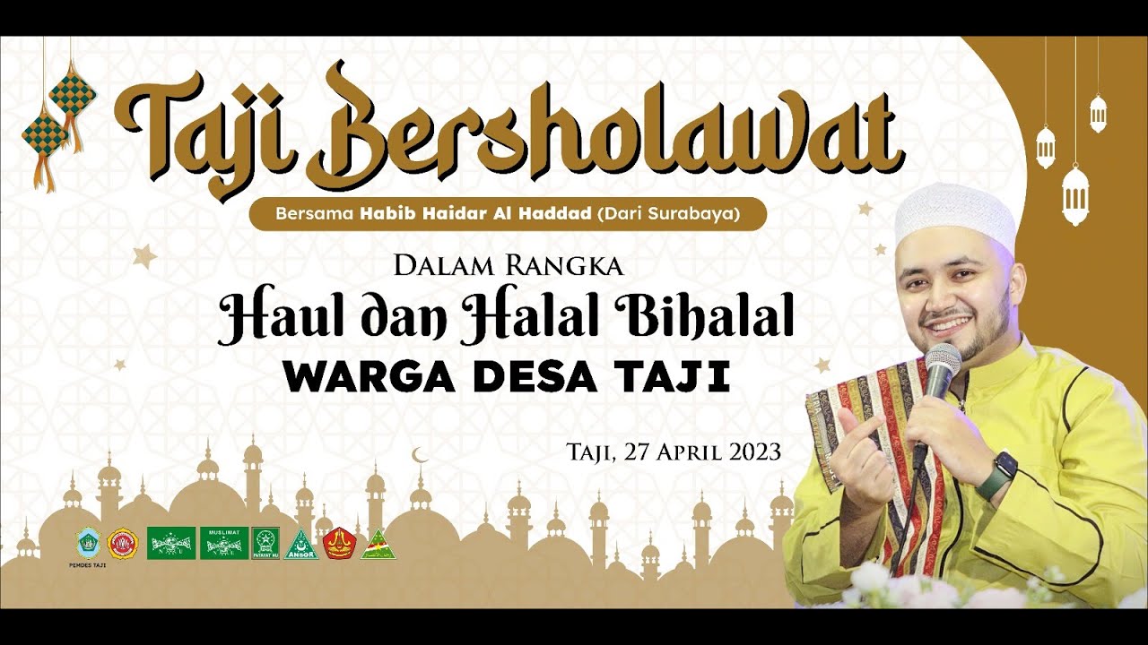 LIVE TAJI BERSHOLAWAT Bersama HABIB HAIDAR BIN ABDULLAH ALHADDAD DARI SURABAYA - YouTube