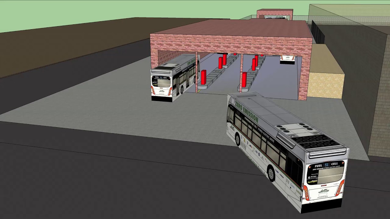 Fuel Cell Electric Bus Fleet Infrastructure Example - YouTube